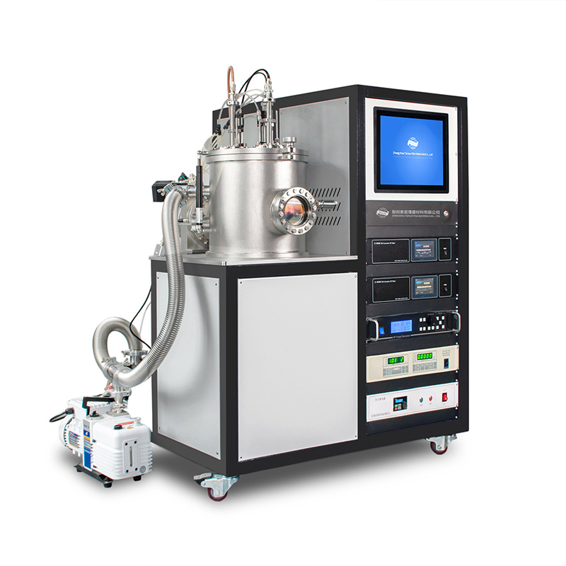 DC/RF Three Head High Vacuum Magnetron Sputtering Coater for SiO2/Ta2O5 ...